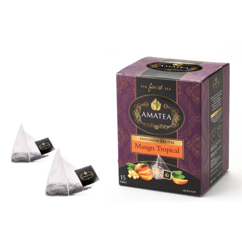 Infusión Mango Tropical (Caja x15 Pirámides) | Amatea Tea Shop, Ecuador